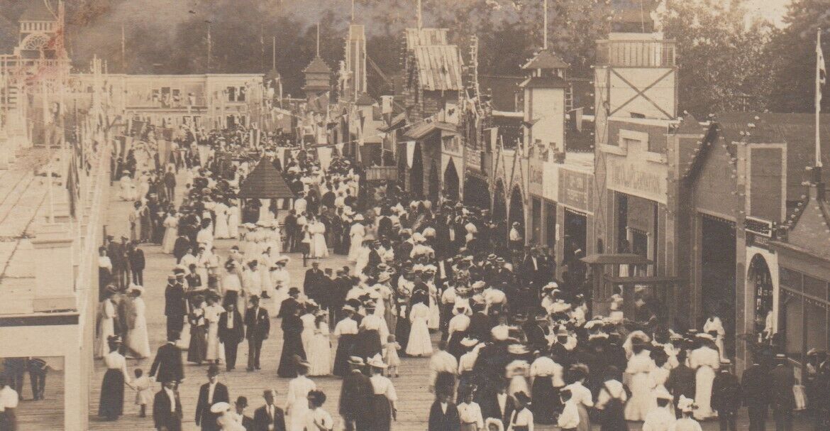 Menands NEW YORK RPPC 1908 AL-TRO PARK Amusement Park Carnival nr ...
