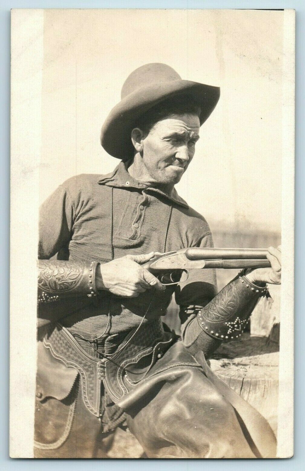C.1910 RPPC Bill Robinson Dressed As Cowboy Chaps Shotgun Postcard P165 ...