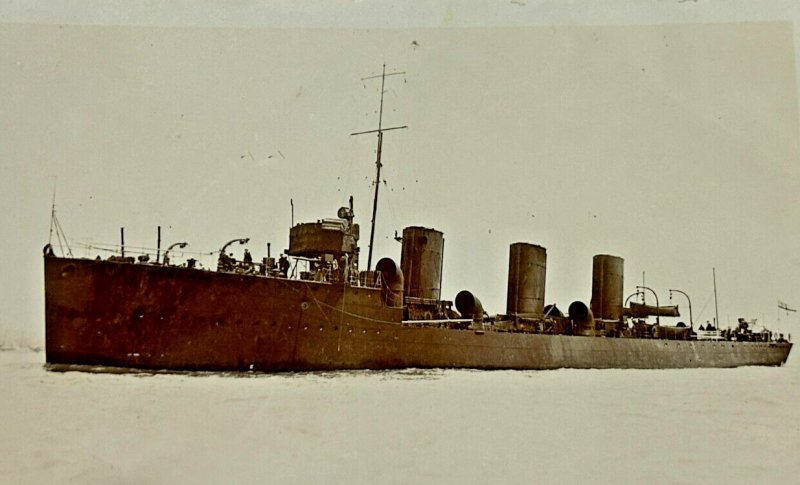 HMS Frigate Royal Navy Destroyer British WWI RPPC Photo Postcard ...