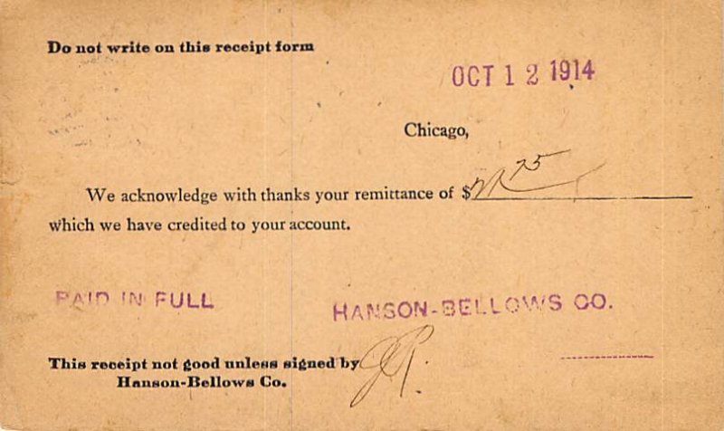 Hanson-Bellows Co. Postal Cards, Late 1800's 1914 | Topics - Other ...