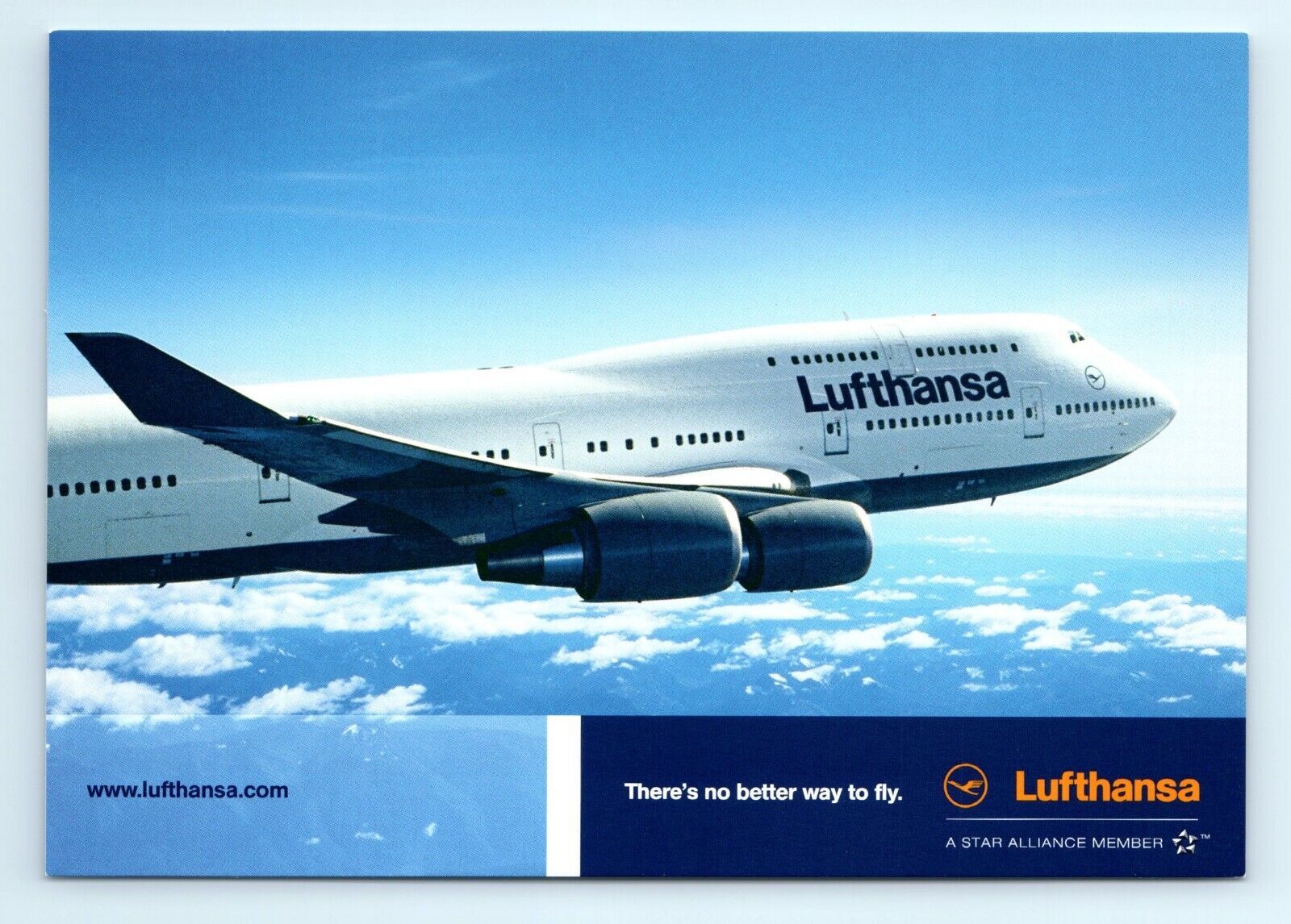 Jet Airplane Boeing 747-400 Lufthansa In Flight Postcard | Other ...