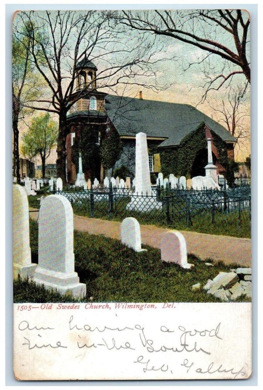 1906 Old Swedes Church Cemetery Wilmington Delaware DE Antique Vintage ...