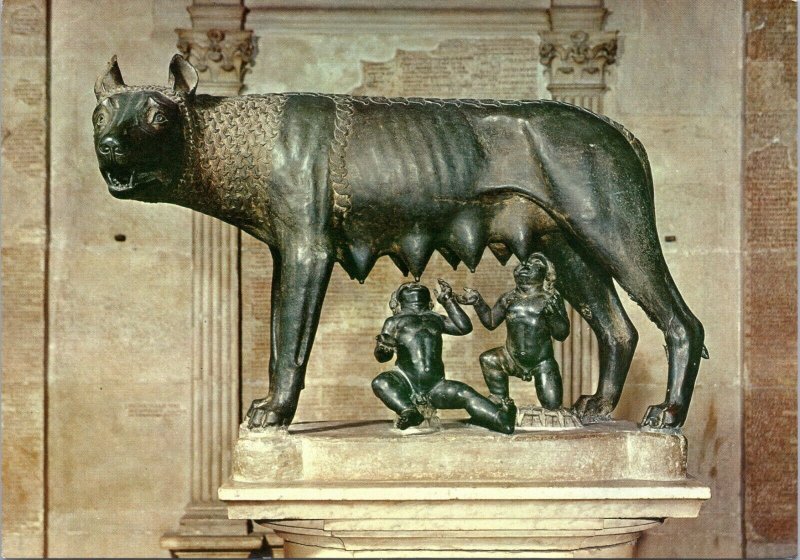 postcard Rome, Italy - Lupa Capitolina - She-Wolf Capitoline emblem of ...