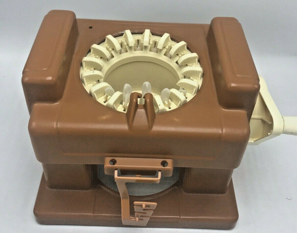 1974 Vintage Mattel Knit Magic Knitting Machine Working GUC Brown Model ...