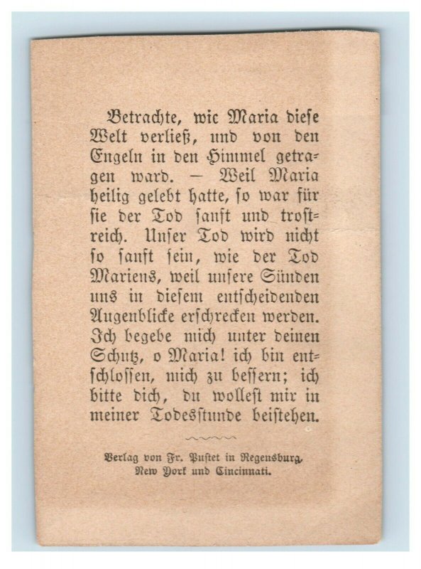 1890s Religious Dresden German Language Mary Jesus & Angel P222 ...
