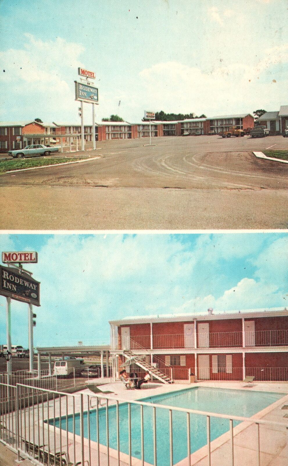 Vintage Postcard 1973 Roadway Inn Driveway Swimming Pool Huntsville ...