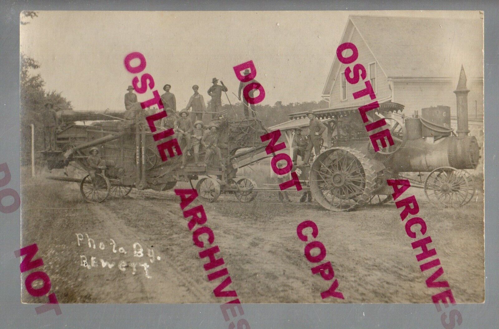 Peoria ILLINOIS rppc 1910 GAAR SCOTT STEAM ENGINE Tractor THRESHER ...