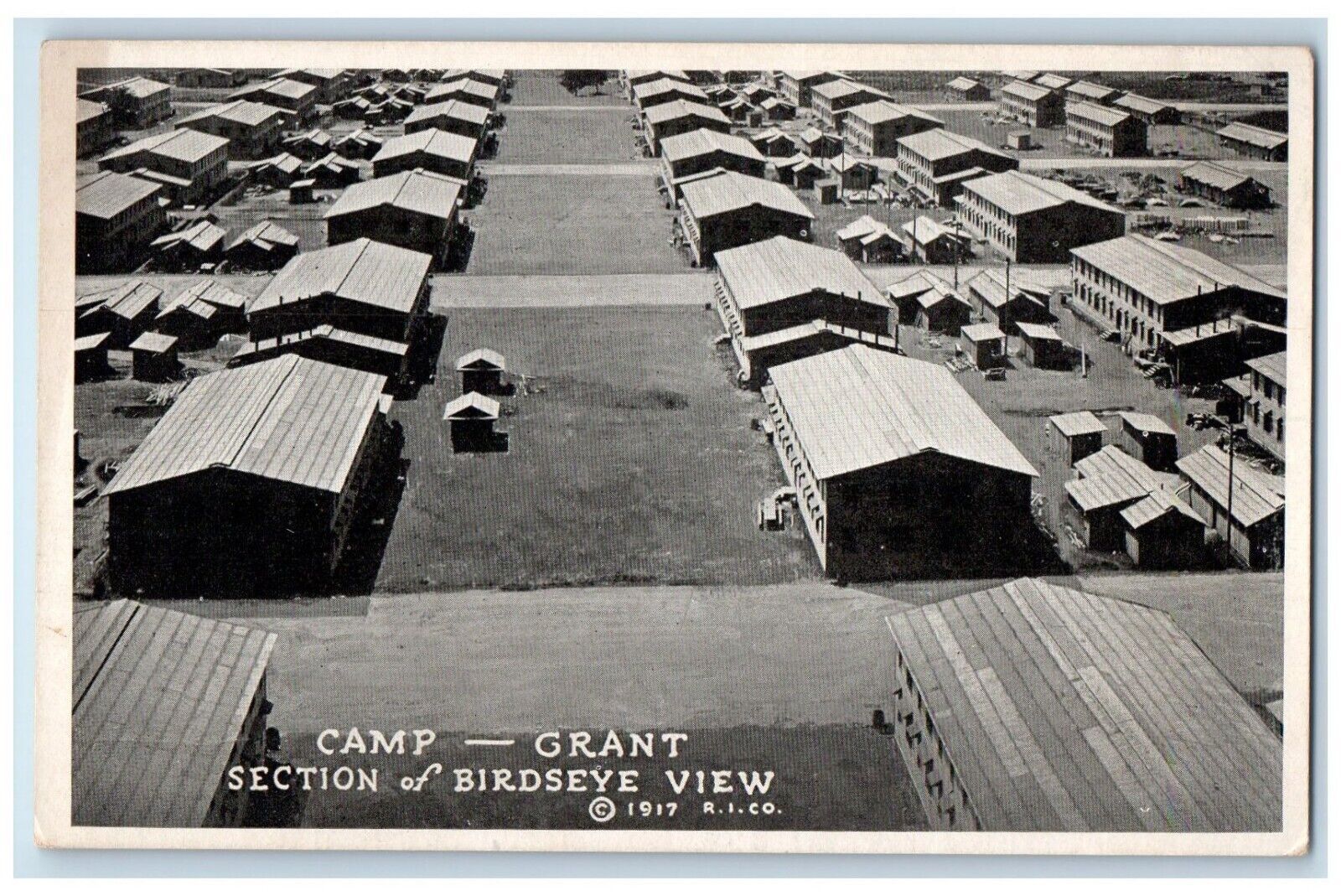 c1910 Section of Birds Eye View Camp Grant Illinois IL Vintage Antique ...