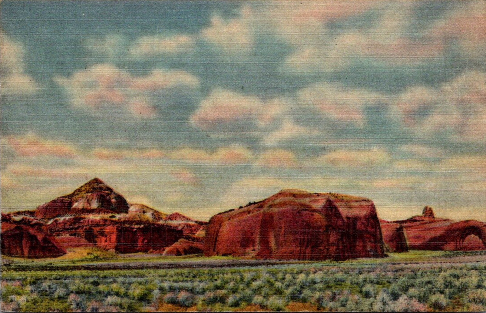 New Mexico Pyramid Red Rocks and Navajo Church Near Gallup 1949 ...