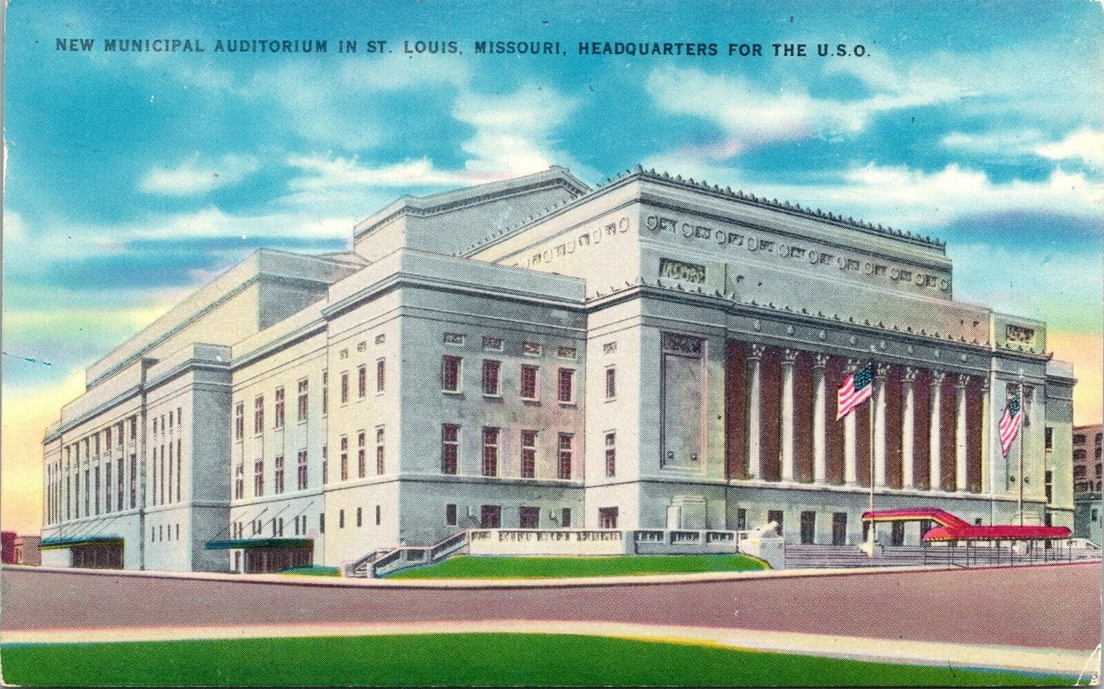 New Municipal Auditorium St Louis Missouri MO Headquarters USO VTG ...