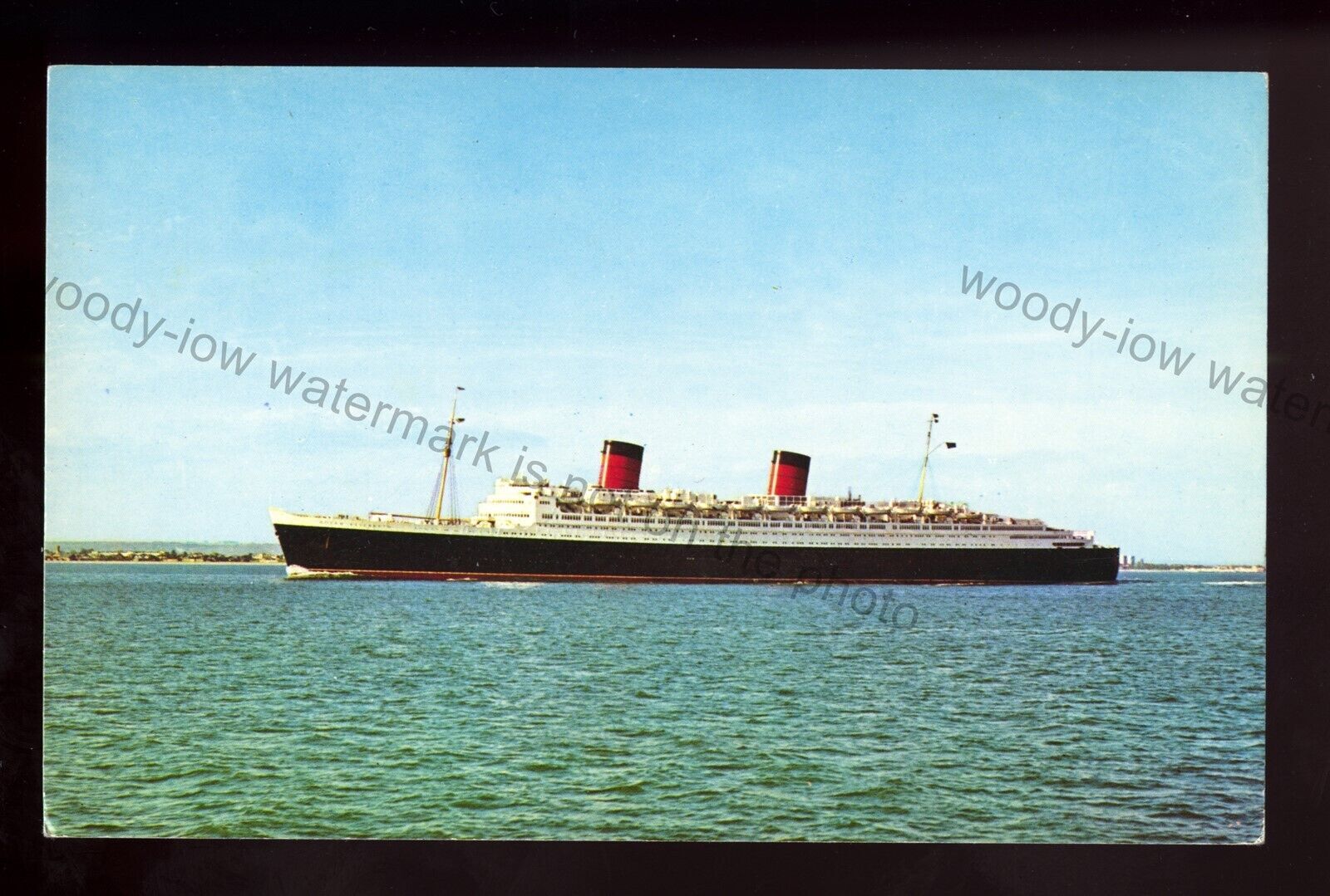 LS4342 - Cunard Line Liner - Queen Elizabeth - built 1940 - postcard ...
