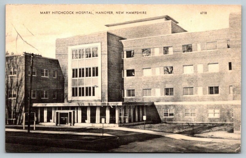 Mary Hitchcock Hospital Hanover New Hampshire Postcard | United States ...