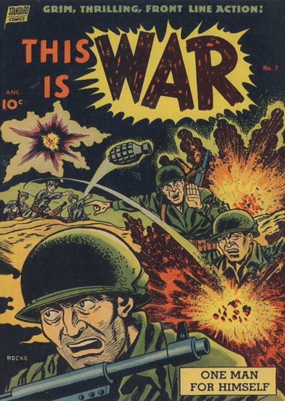 This Is War 1950s Military Comic Book Exploding Mine Postcard | Topics ...