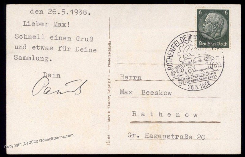 3rd Reich Germany 1938 Adolf Hitler Mercedes Rothenfeld VW Volkswagen ...