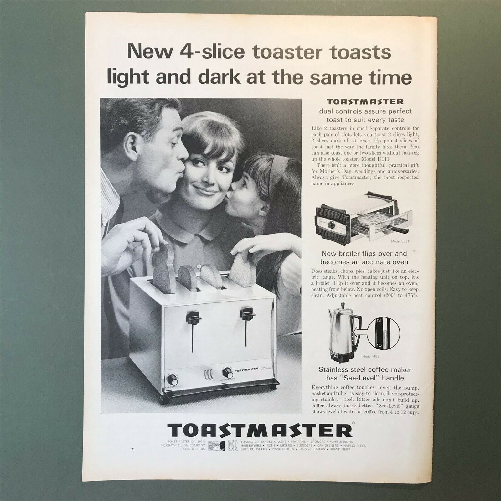 1965 Toastmaster Original Print Ad 2P1-4 | Ephemera - Chromo & Printed ...