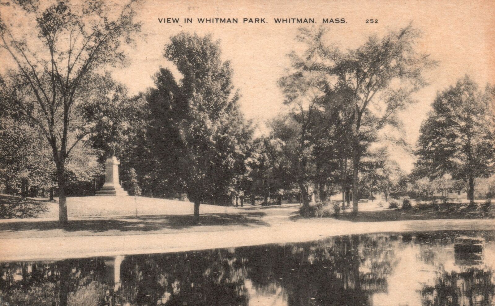 Vintage Postcard View in Whitman Park Whitman Massachusetts MA | United ...