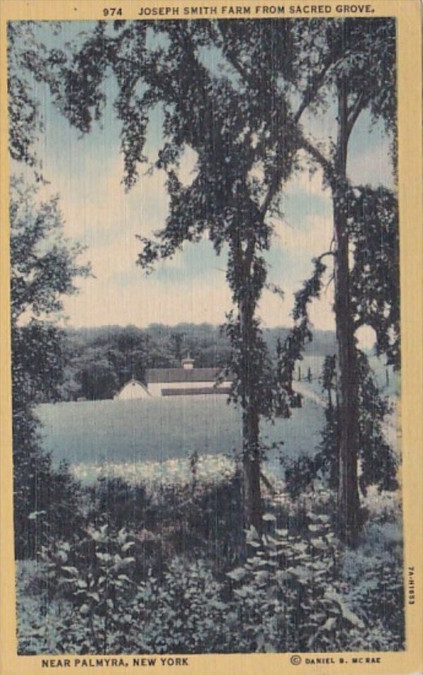 New York Palmyra Joseph Smith Farm From Sacred Grove Curteich | United ...