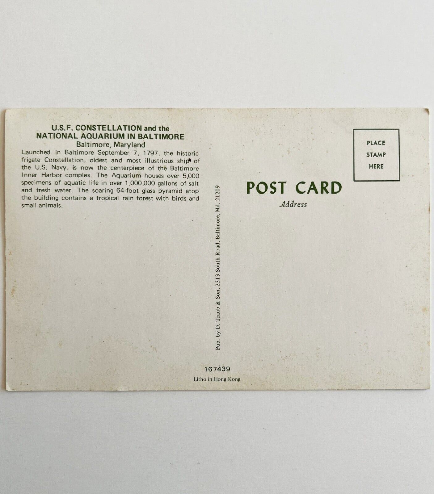 1970s USF Constellation Navy Ship Baltimore Maryland Postcard Large ...