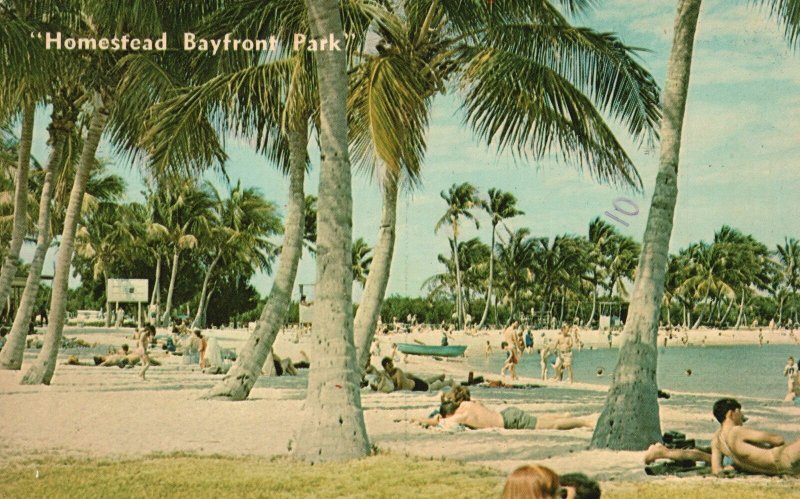 Vintage Postcard 1970's Homestead Bayfront Park Sandy Beach Biscayne ...