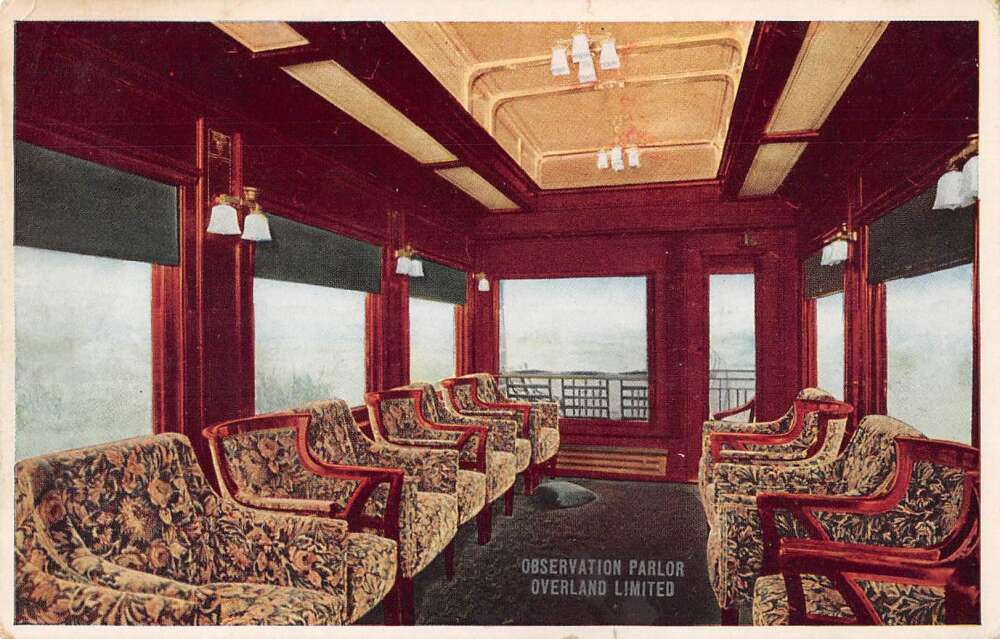 Union Pacific Railroad Overland Limited Observation Parlor Train PC ...