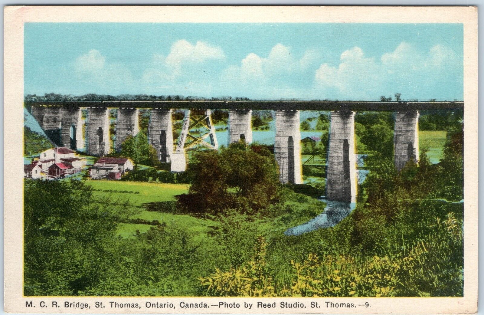 c1920s St. Thomas, ON MCR Railroad Bridge River Valley Industrial ...