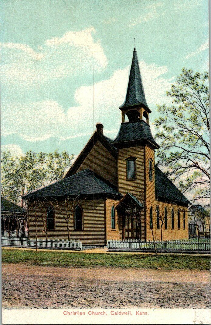 Christian Church Caldwell Kans. Kansas Vintage Postcard Standard View ...