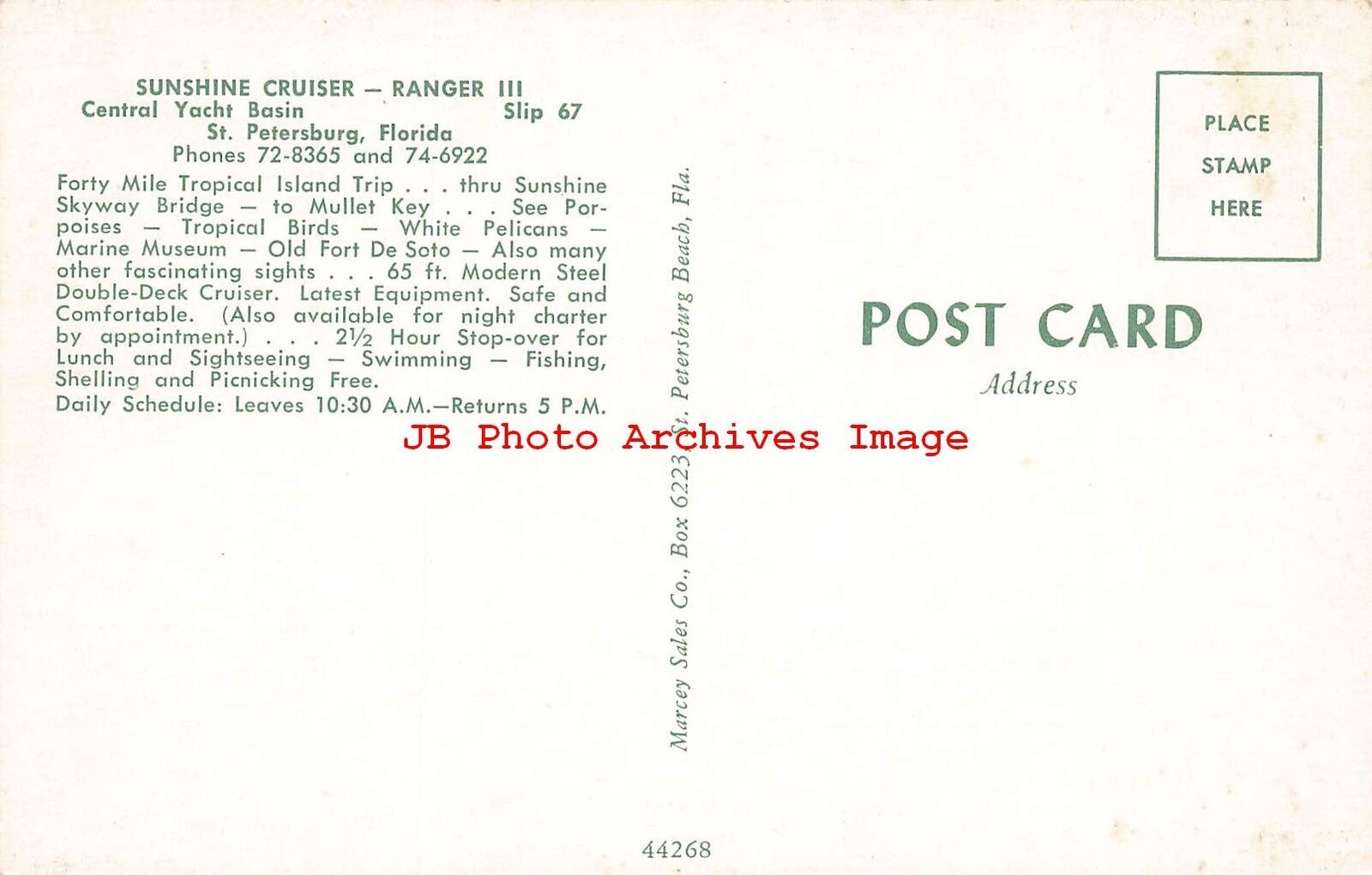 FL, Saint Petersburg, Florida, Sunshine Cruiser Ranger III, Marcey ...