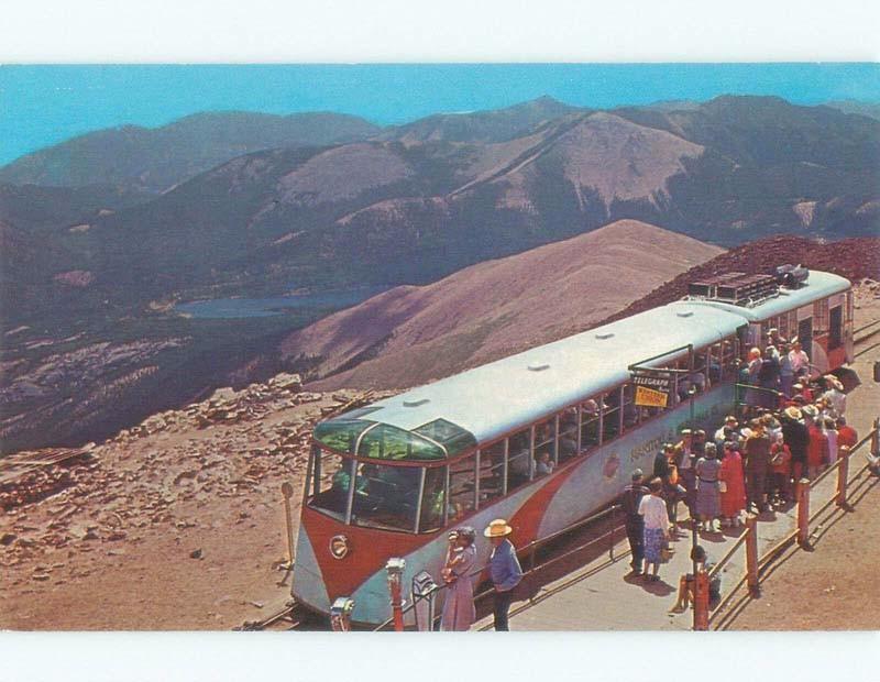 1967 COG TRAIN - OFFICIAL POSTMARK ON BACK Manitou & Colorado Springs ...