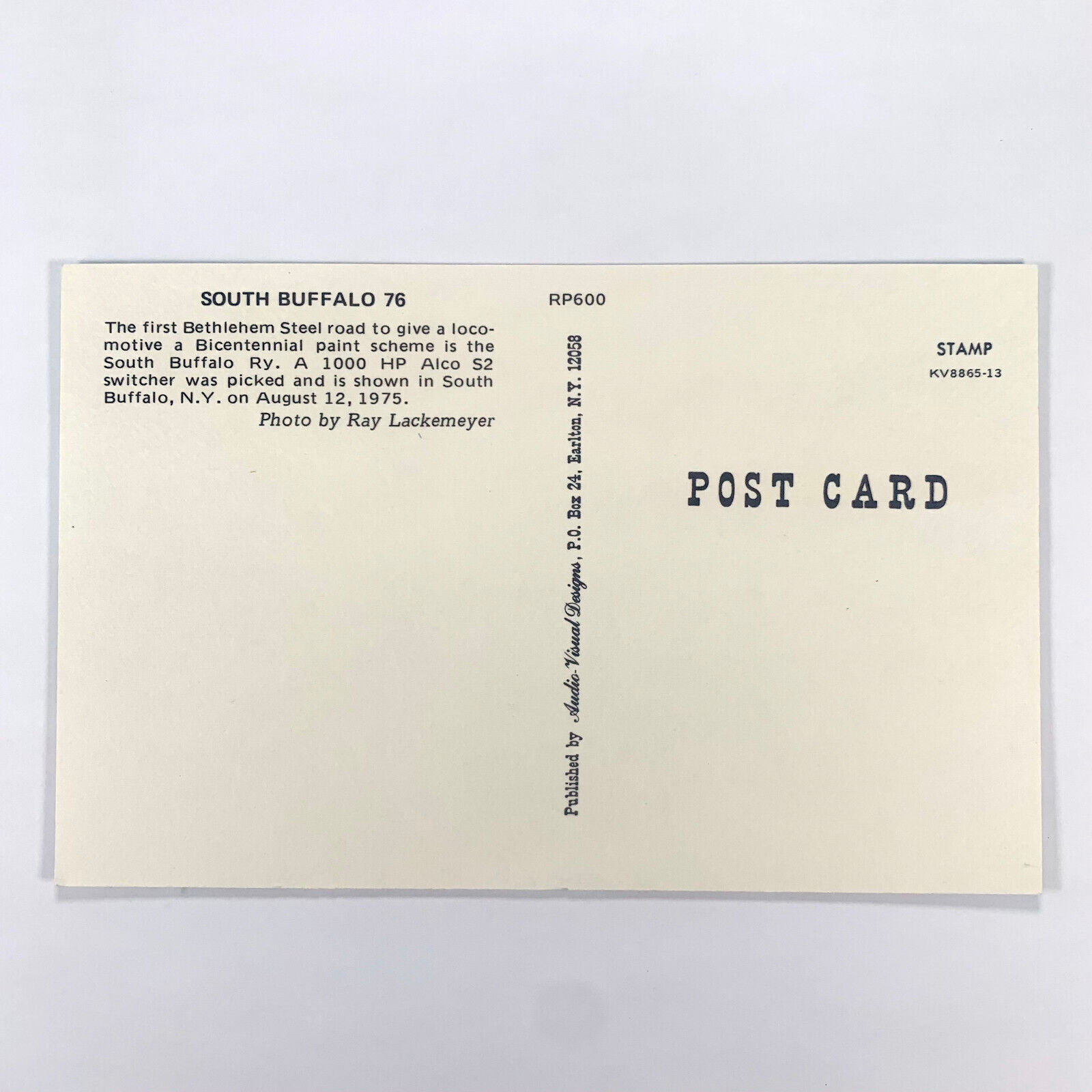 Postcard Railroad Train South Buffalo 76 Alco S2 Switcher Bicentenntial ...