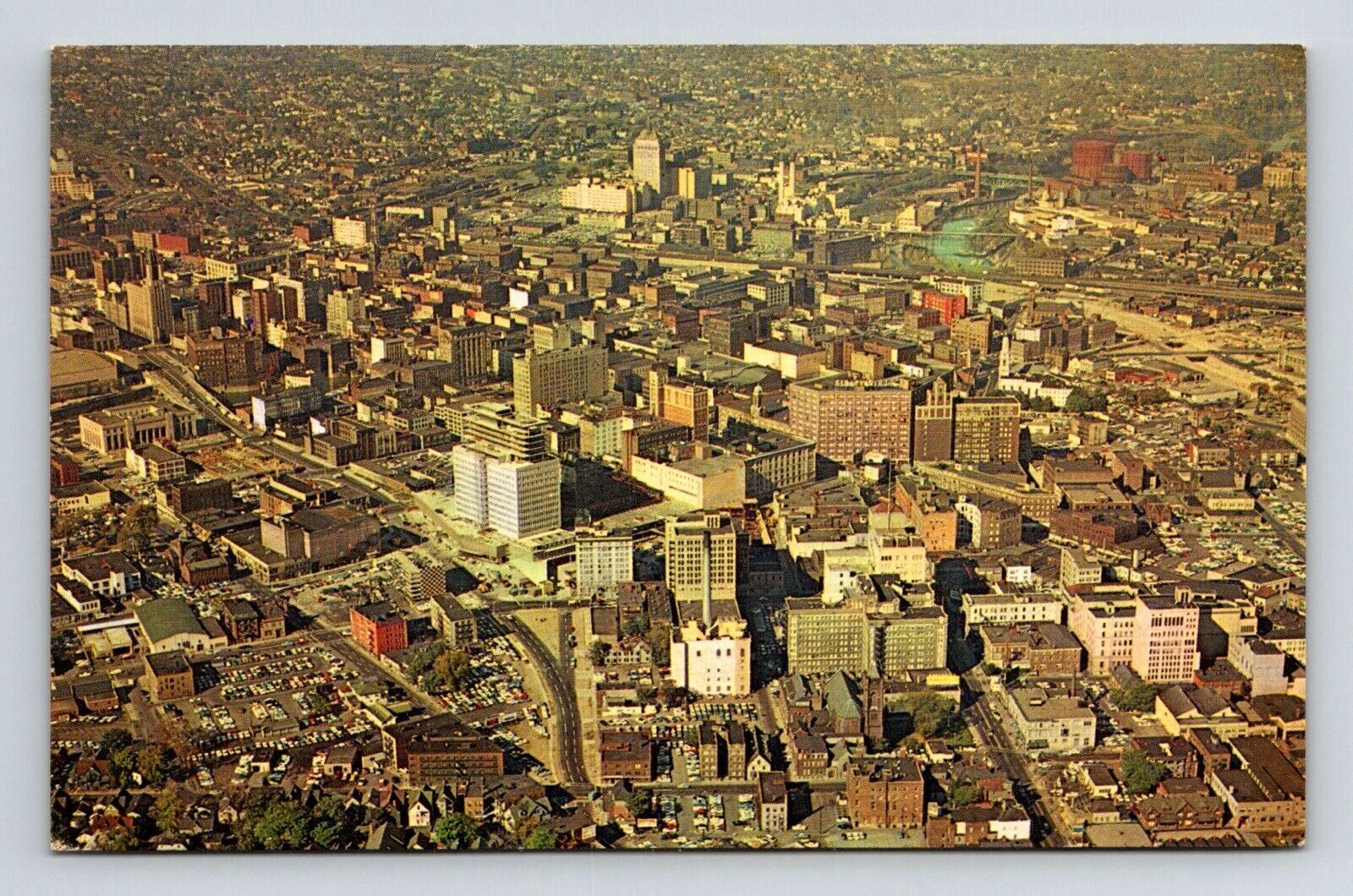 Rochester New York Aerial View Skyscrapers Midtown Plaza Inner Loop UNP ...