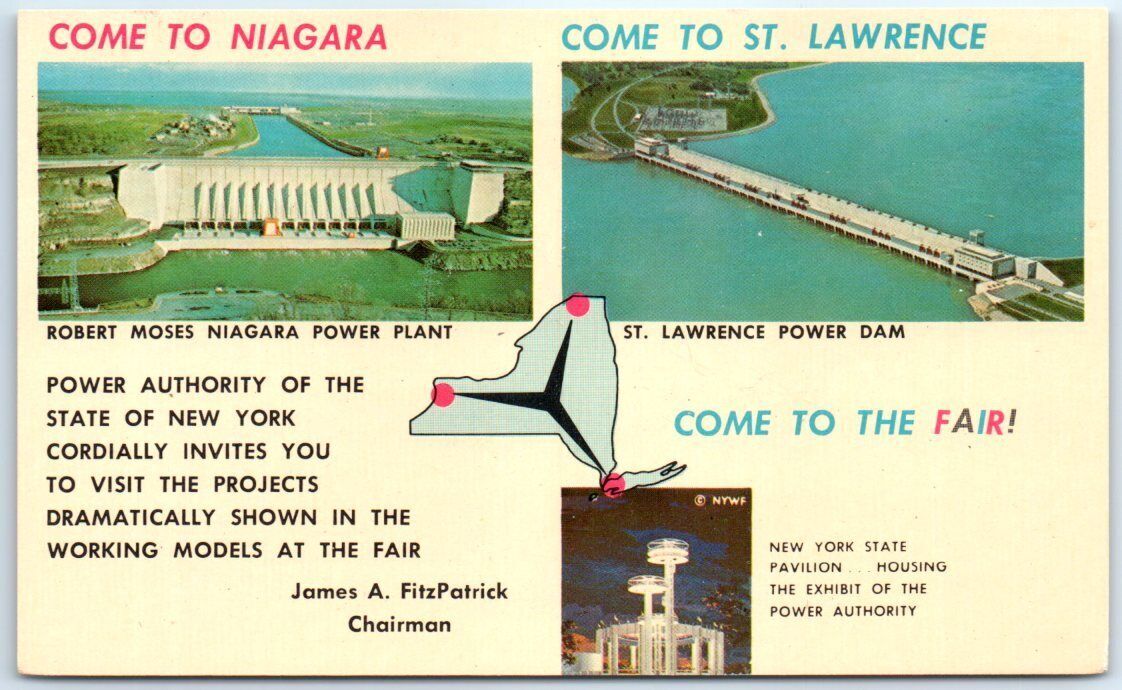 Postcard - Niagara Power Project and St. Lawrence Power Project, New ...