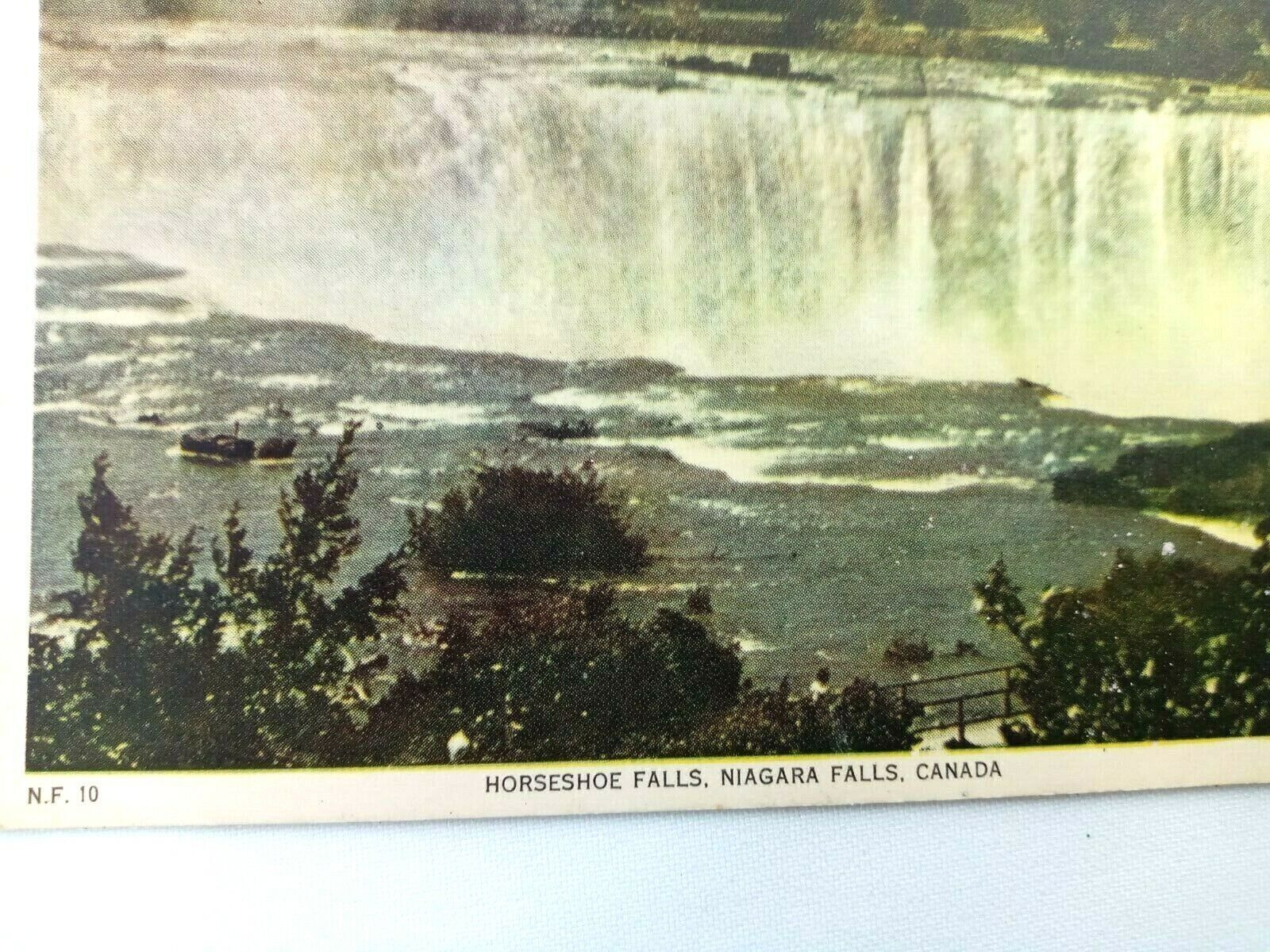 Vintage Postcard Horseshoe Falls Niagara Falls Canada Waterfalls ...