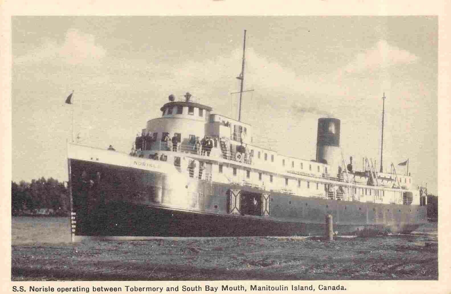 SS Norisle Steamer Tobermory Manitoulin Island Ontario Canada postcard ...