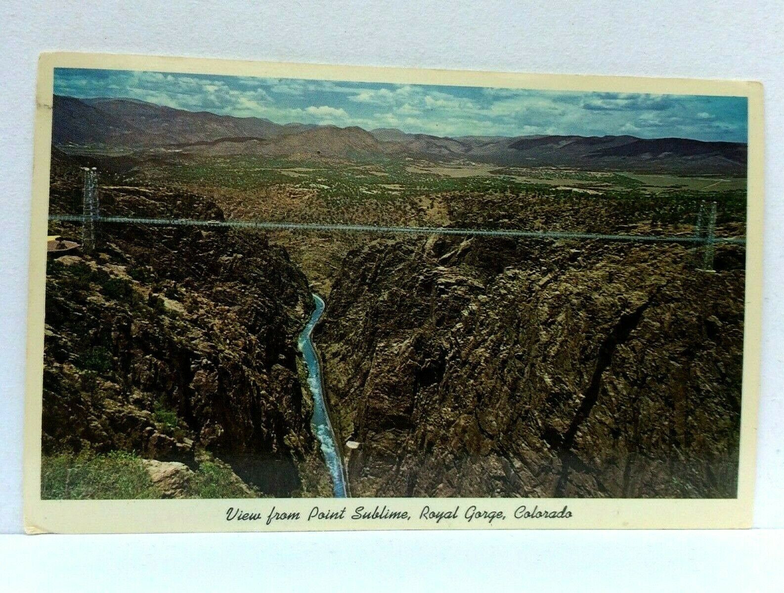 Royal Gorge Colorado CO Suspension Bridge From Point Sublime Vintage ...