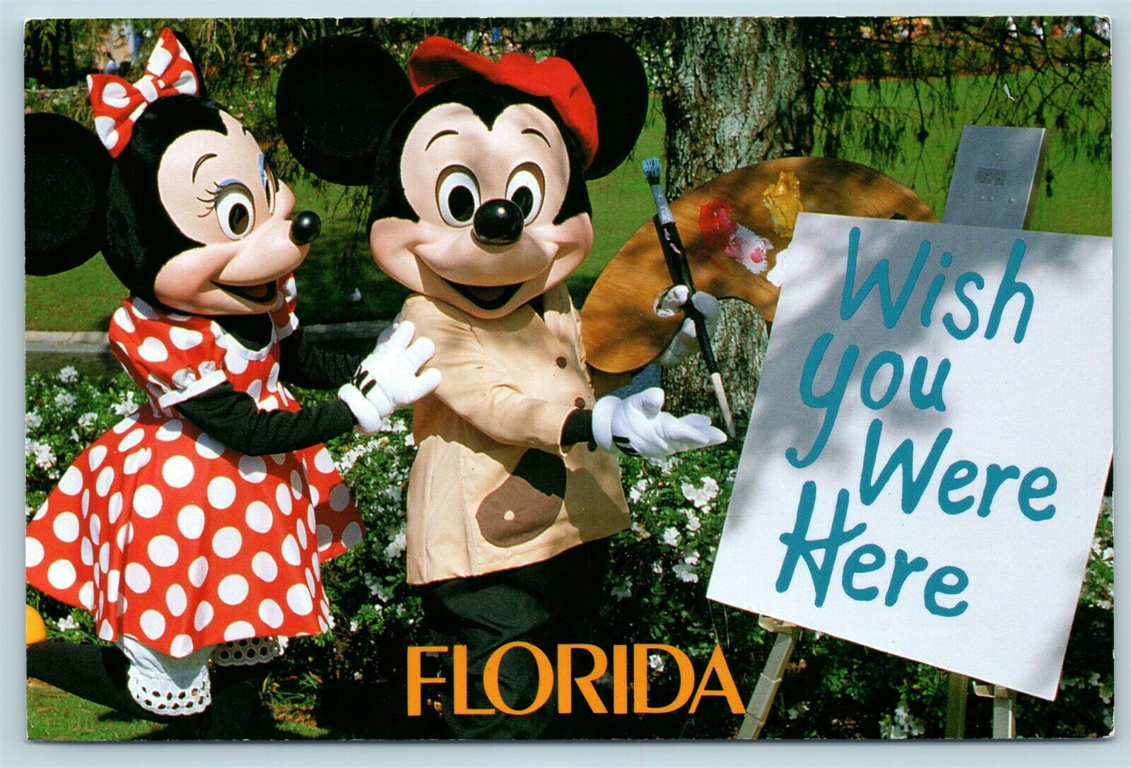 Postcard Walt Disney World Mickey Minnie Mouse Florida Wish You Were ...