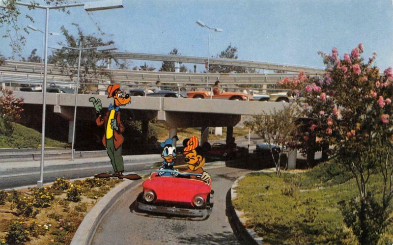 TOMORROWLAND AUTOPIA Goofy Mickey Mouse Donald DISNEYLAND 1960 Vintage ...
