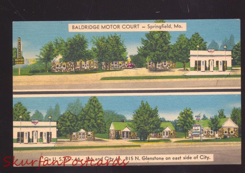 Springfield Missouri Route 66 GAS Station Motel Linen Advertising ...