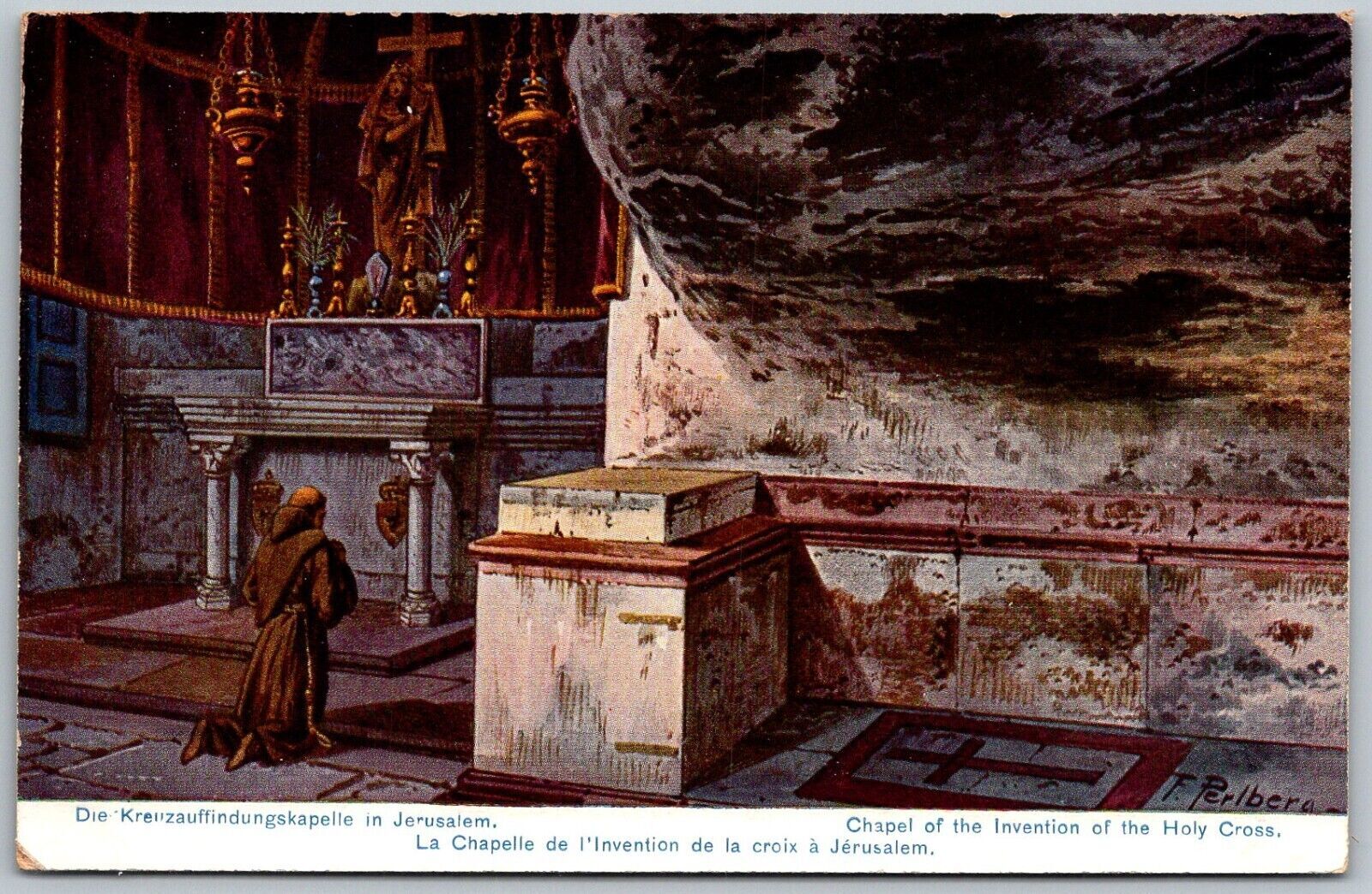 Palestine Israel c1910 Postcard Jerusalem Chapel Of The Invention Of ...