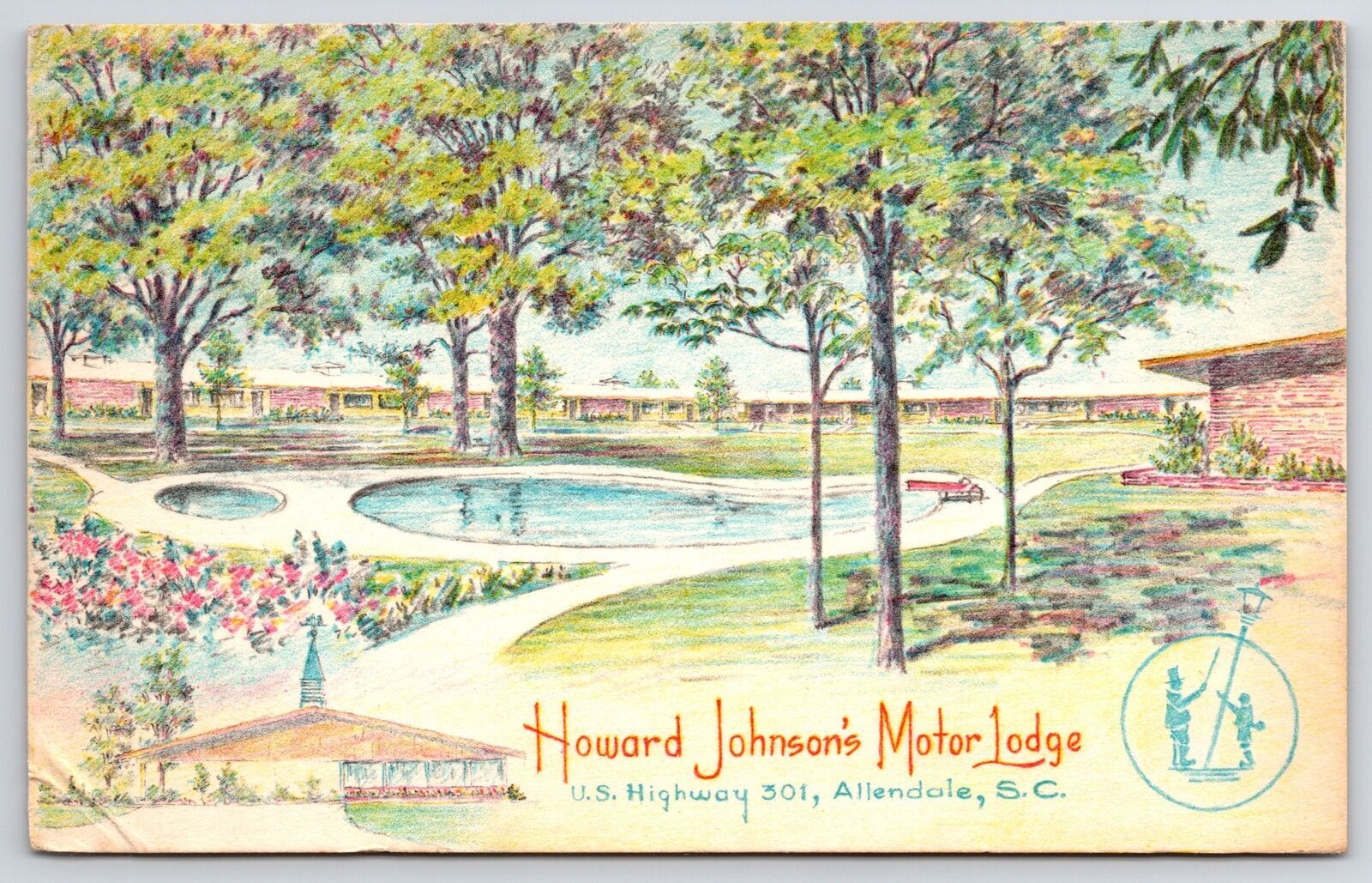 Vintage Postcard 1958 Howard Johnson's Motor Lodge & Restaurant South ...