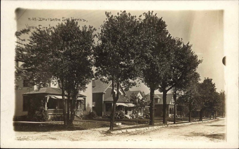 Union City Indiana IN R-21 Division Sr Homes Real Photo Vintage ...