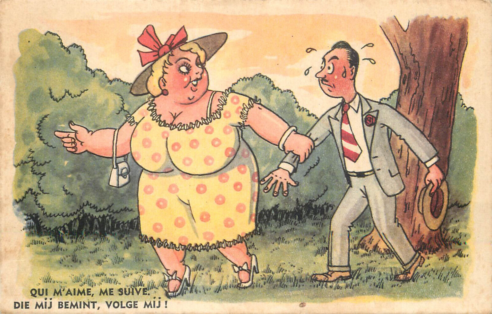 Belgian domestic humor "who loves me, follows me" comic couple ...