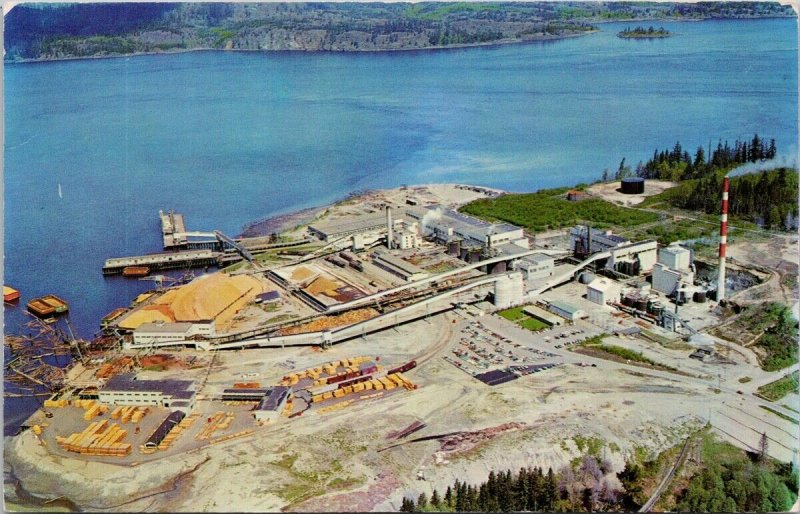 Campbell River BC Elk Falls Pulp Paper Mill Crown Zellerbach Postcard ...