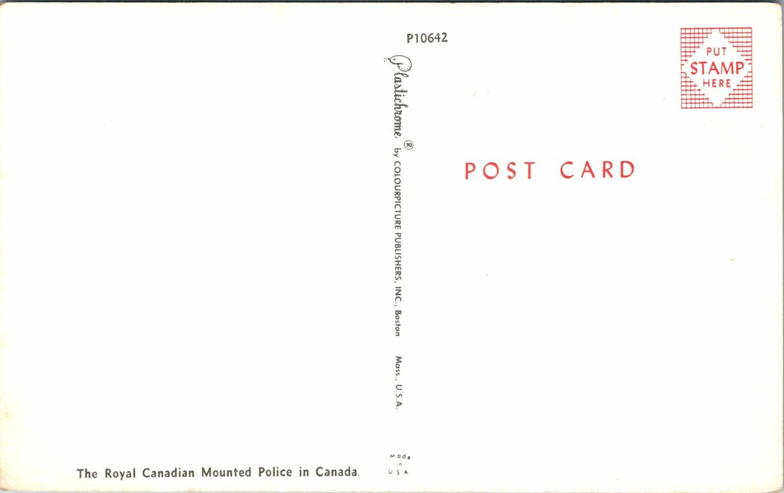 Vintage Postcard THR Royal Canadian Mounted Police on Horseback in Full ...