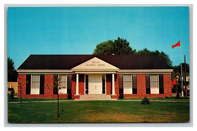 Vintage 1960's Postcard Odette Memorial Library Tilbury Ontario Canada ...