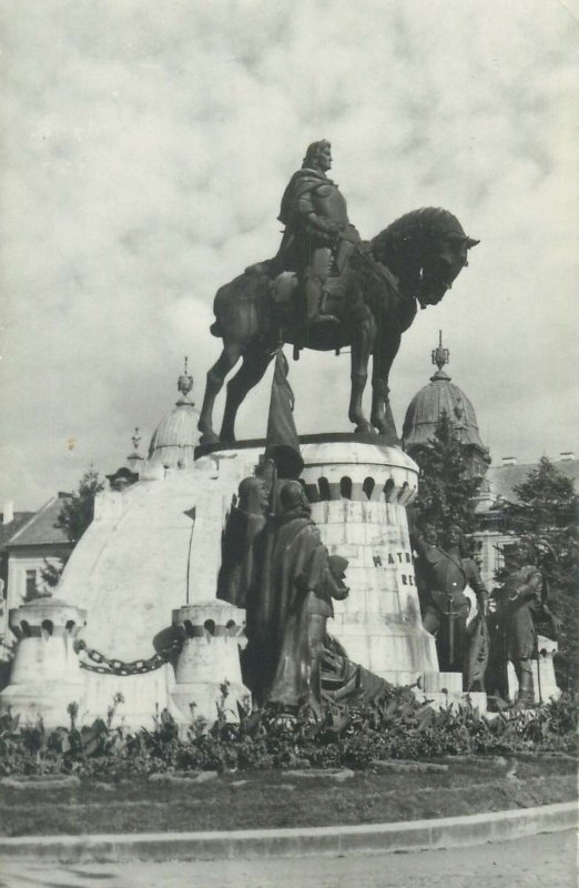 carte postala statuia lui Matei Corvin vedere din Cluj-Napoca Romania ...