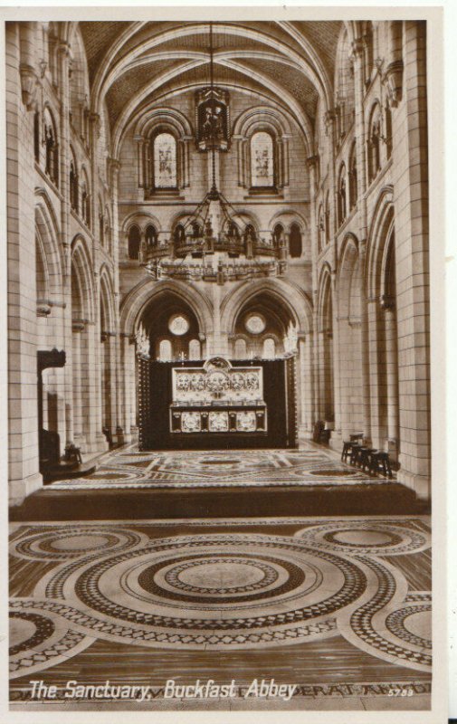 Devon Postcard - The Sanctuary - Buckfast Abbey - Real Photograph - Ref ...