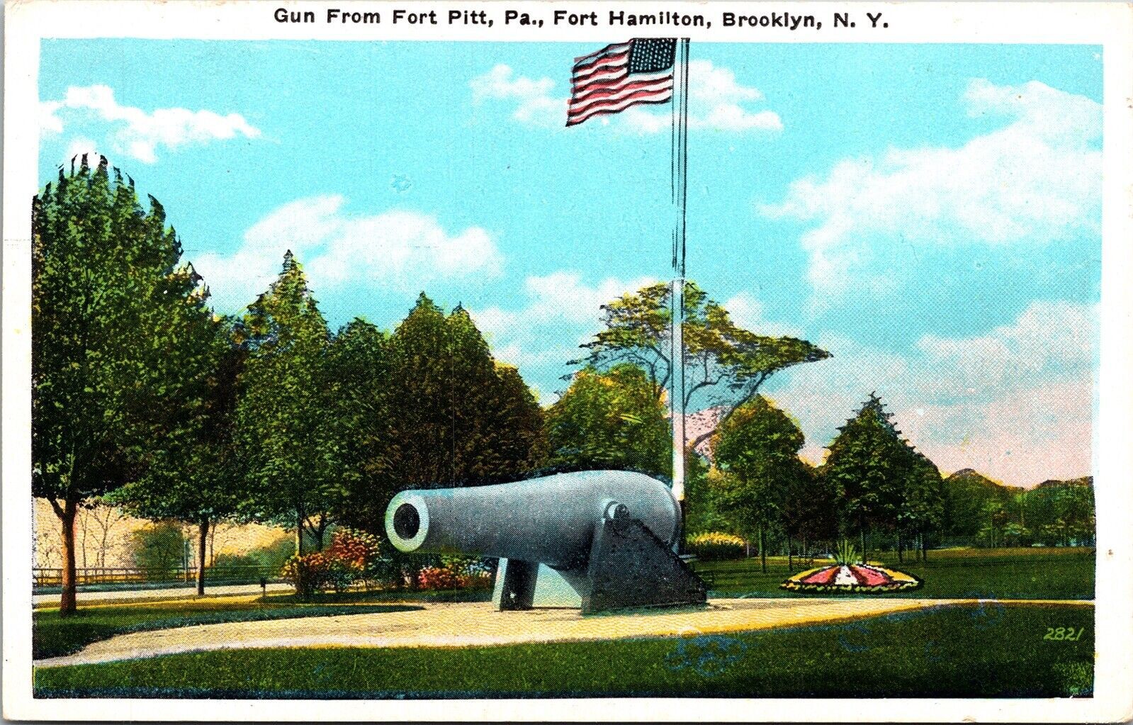 Gun Fort Pitt Pa Fort Hamilton Brooklyn New York Ny Flag Cannon ...