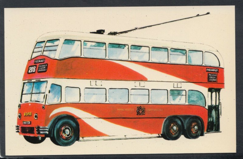 Transport Postcard - A Trolley Bus, Greater Manchester Transport T3701 ...