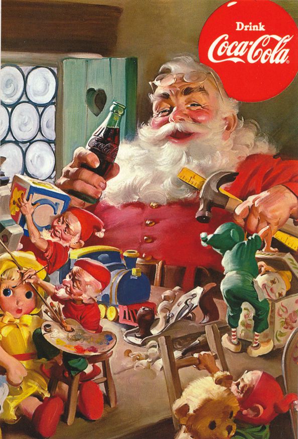 Coca Cola Santa Claus Advertisement - Sparkling Holidays Artist Haddon ...