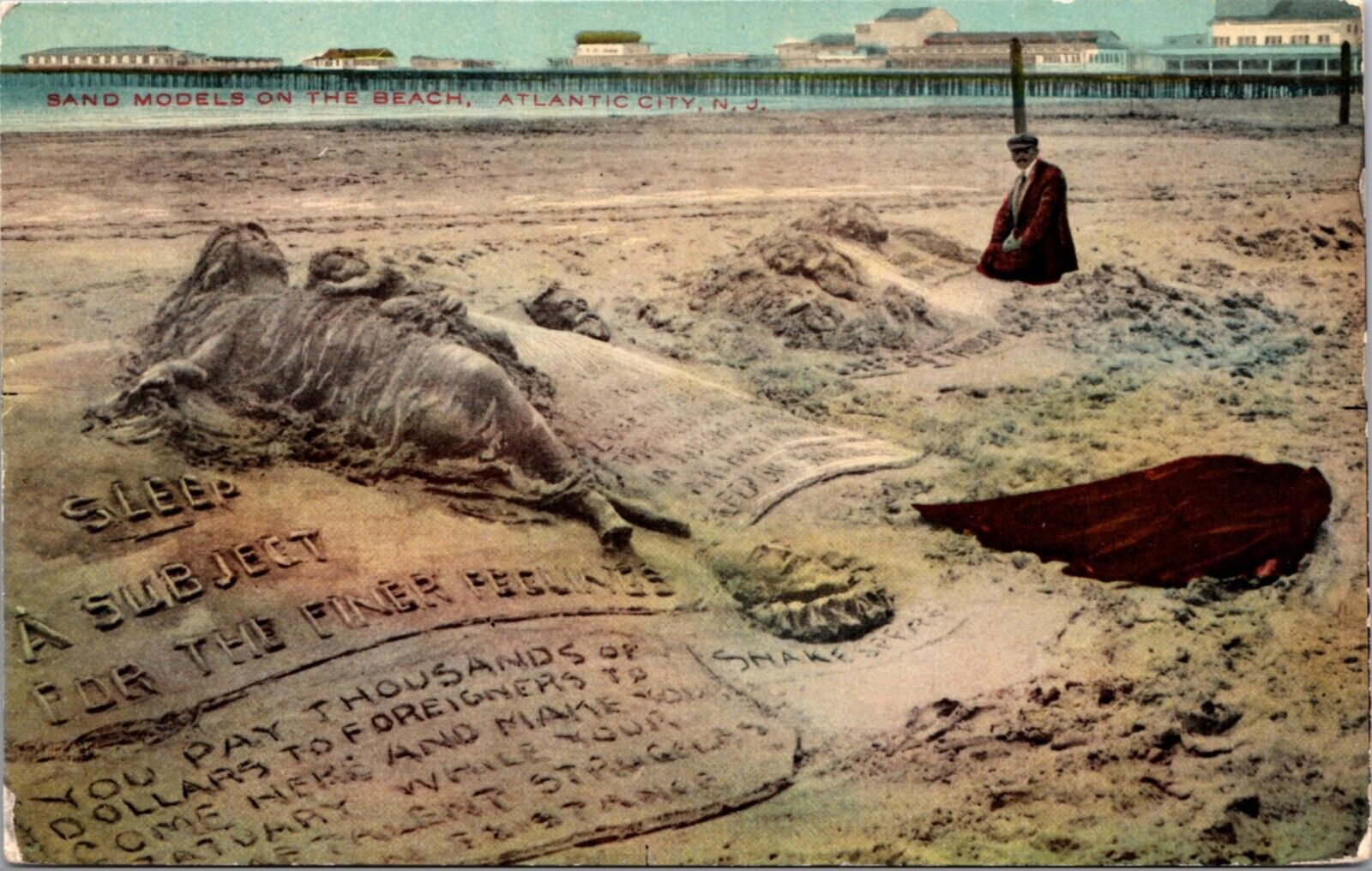 Postcard Sand Models on the Beach in Atlantic City, New Jersey | Europe ...